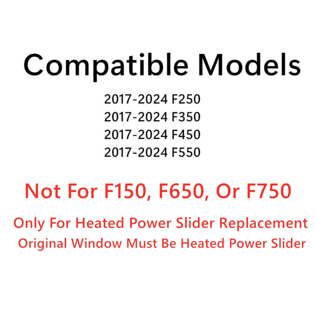 W/ Motor Heated Sliding Back Window Glass Back Power Slider Compatible ...