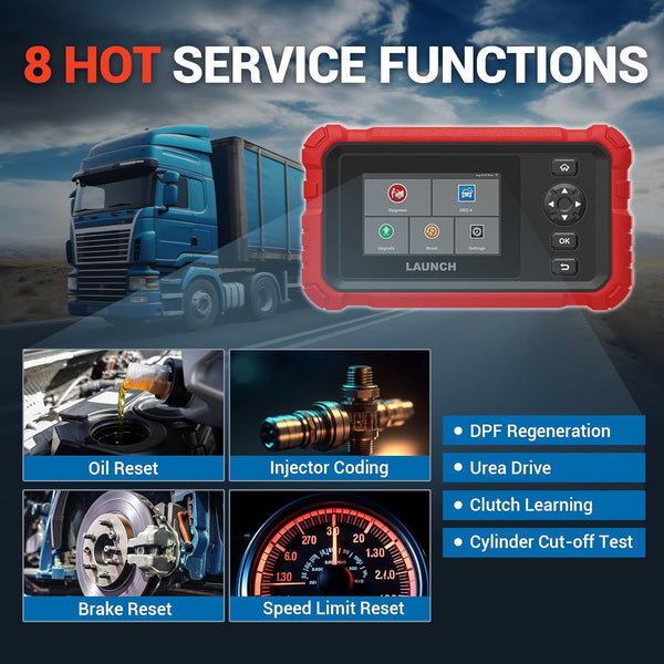 LAUNCH Millennium HD ProA Heavy Duty Truck Scanner, All System Diesel ...